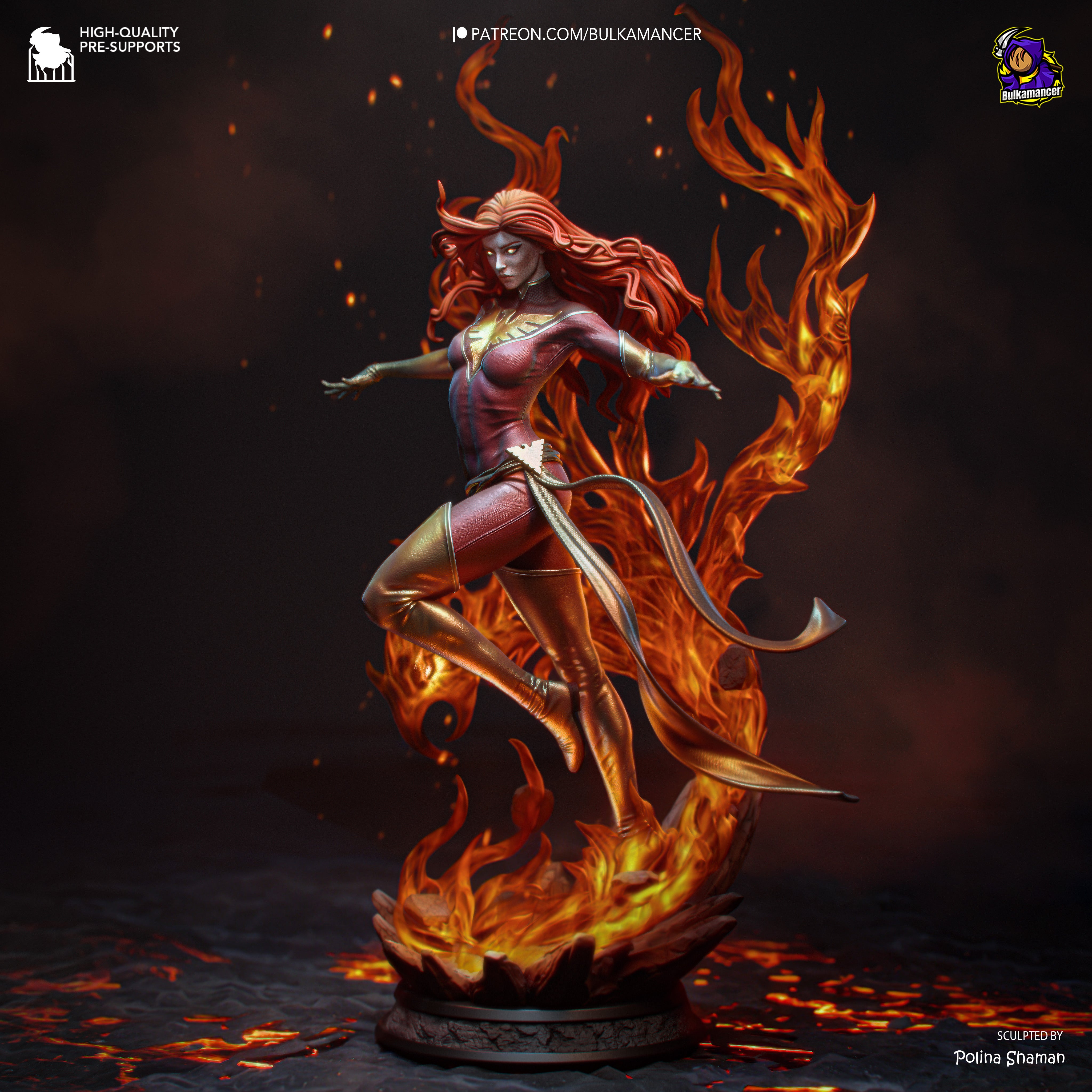 The Dark Phoenix | Maximum Detailed 12K 3D printed figure – Monka Studios
