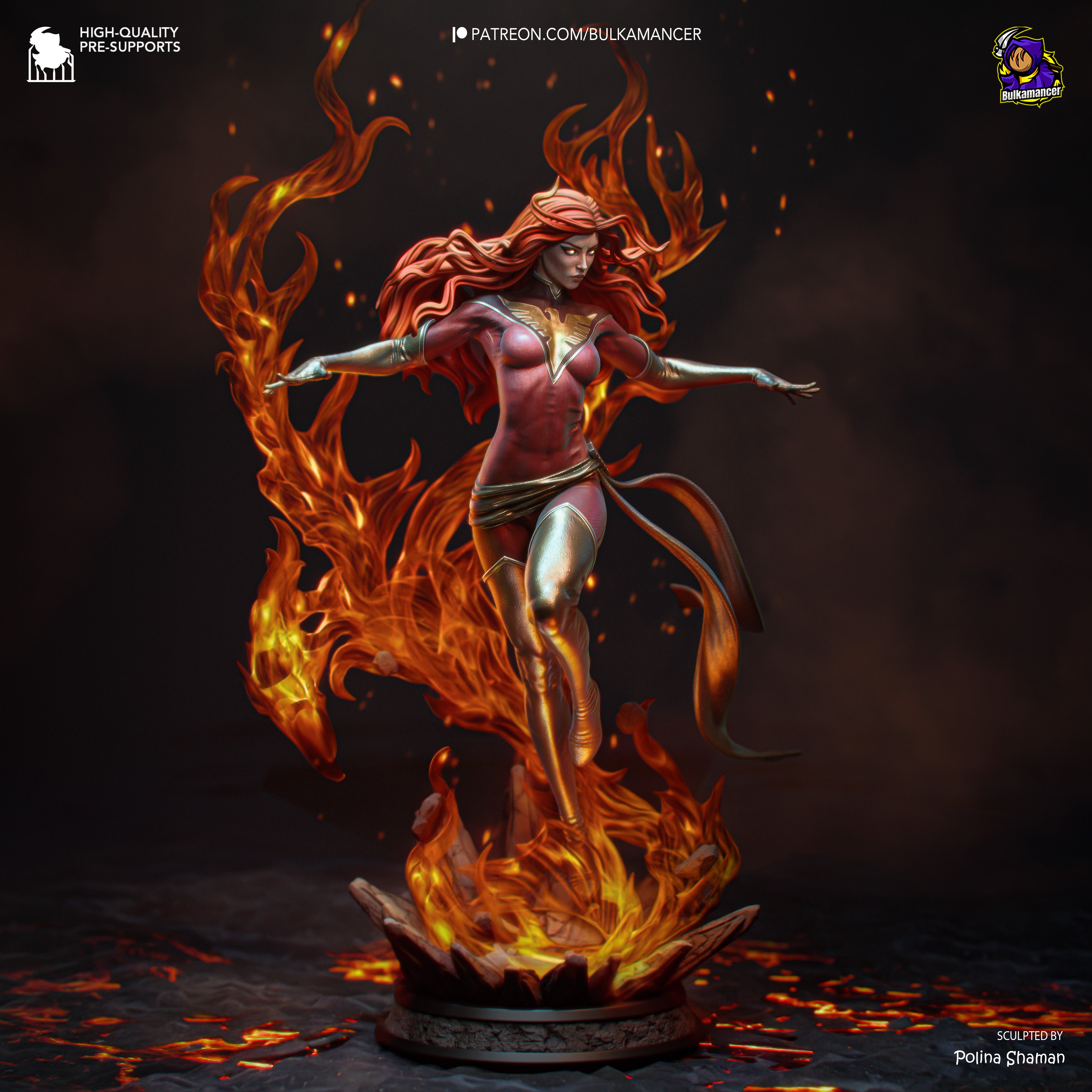 The Dark Phoenix | Maximum Detailed 12K 3D printed figure – Monka Studios