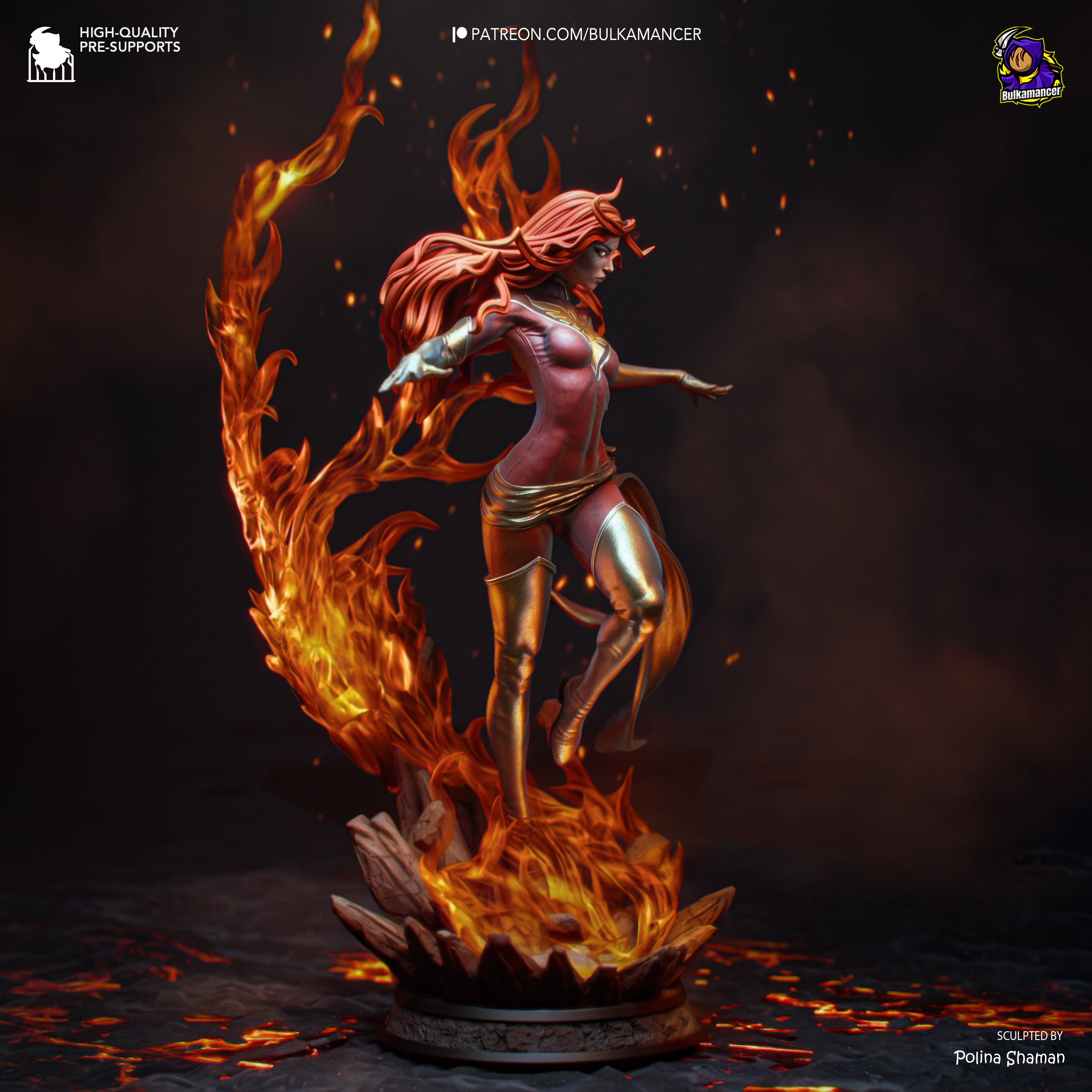 The Dark Phoenix | Maximum Detailed 12K 3D printed figure – Monka Studios