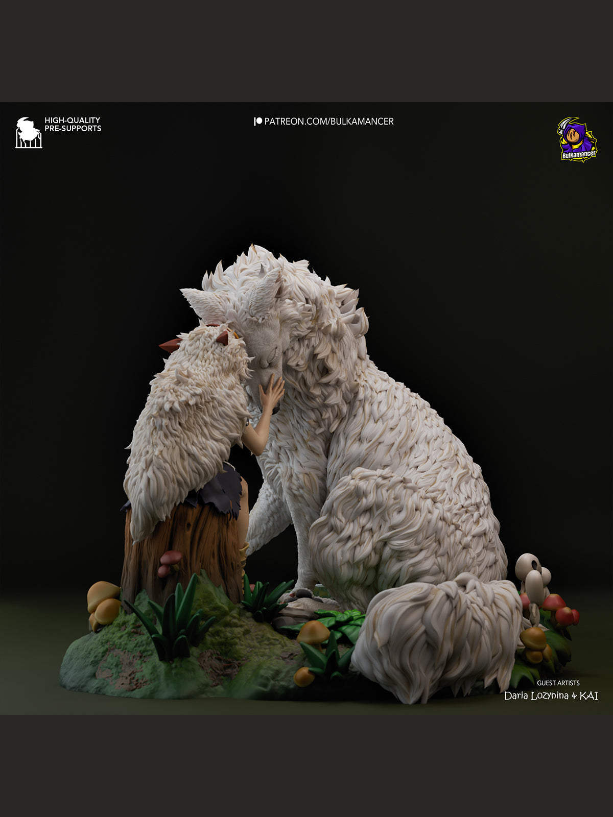 The Wolf Princess | Maximum Detailed 12K 3D printed figure – Monka Studios