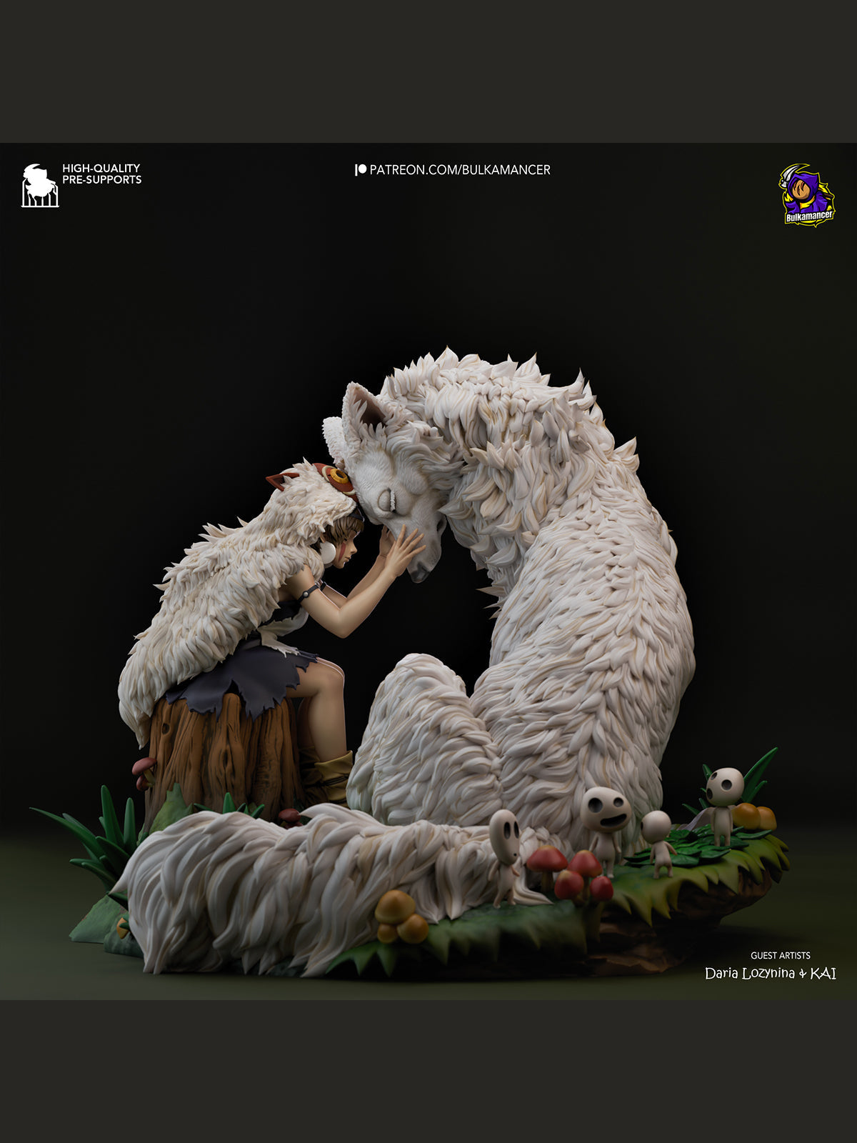 The Wolf Princess | Maximum Detailed 12K 3D printed figure – Monka Studios