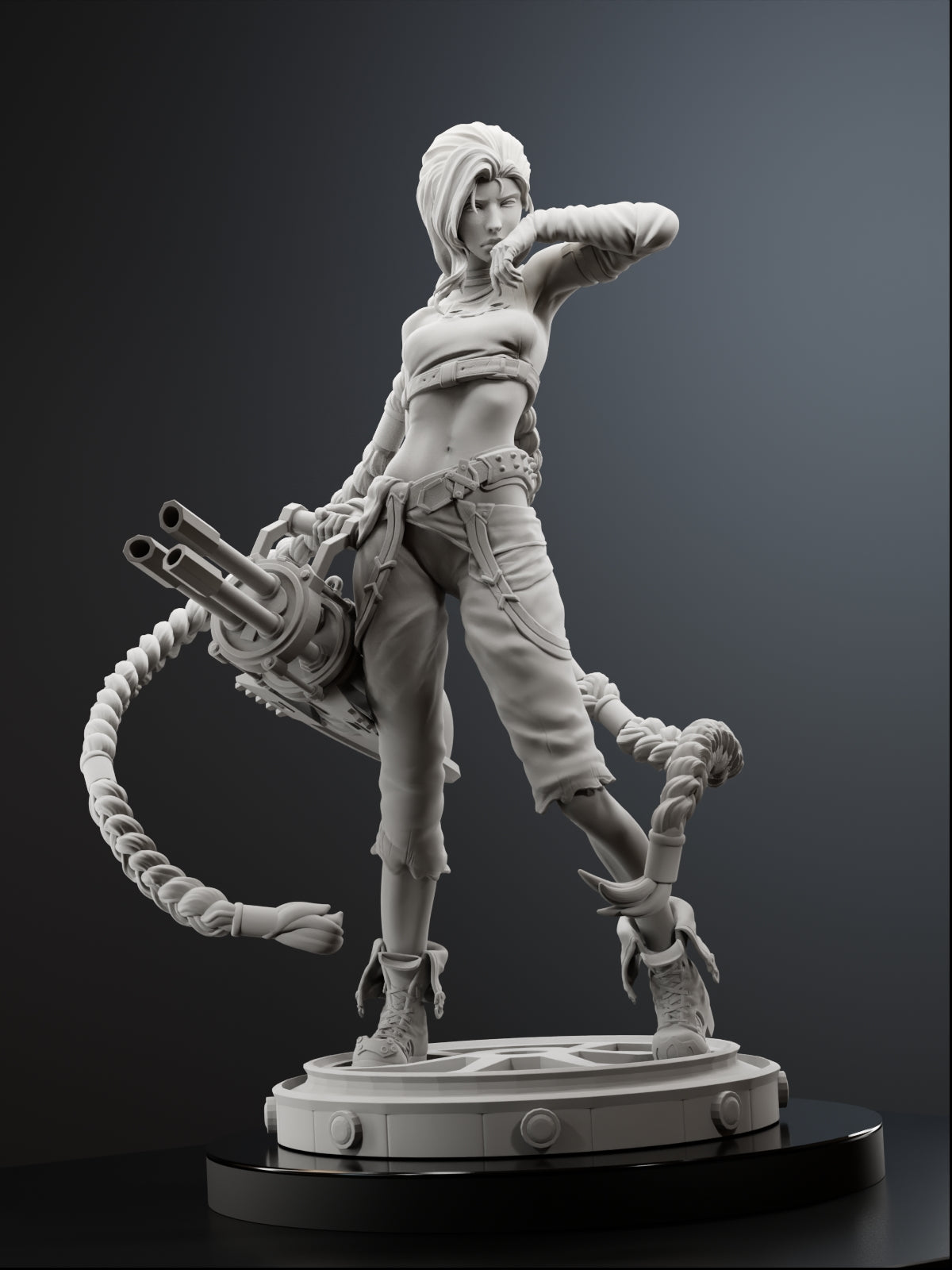 Blue-Braided Menace | Maximum Detailed 12K 3D printed figure – Monka ...