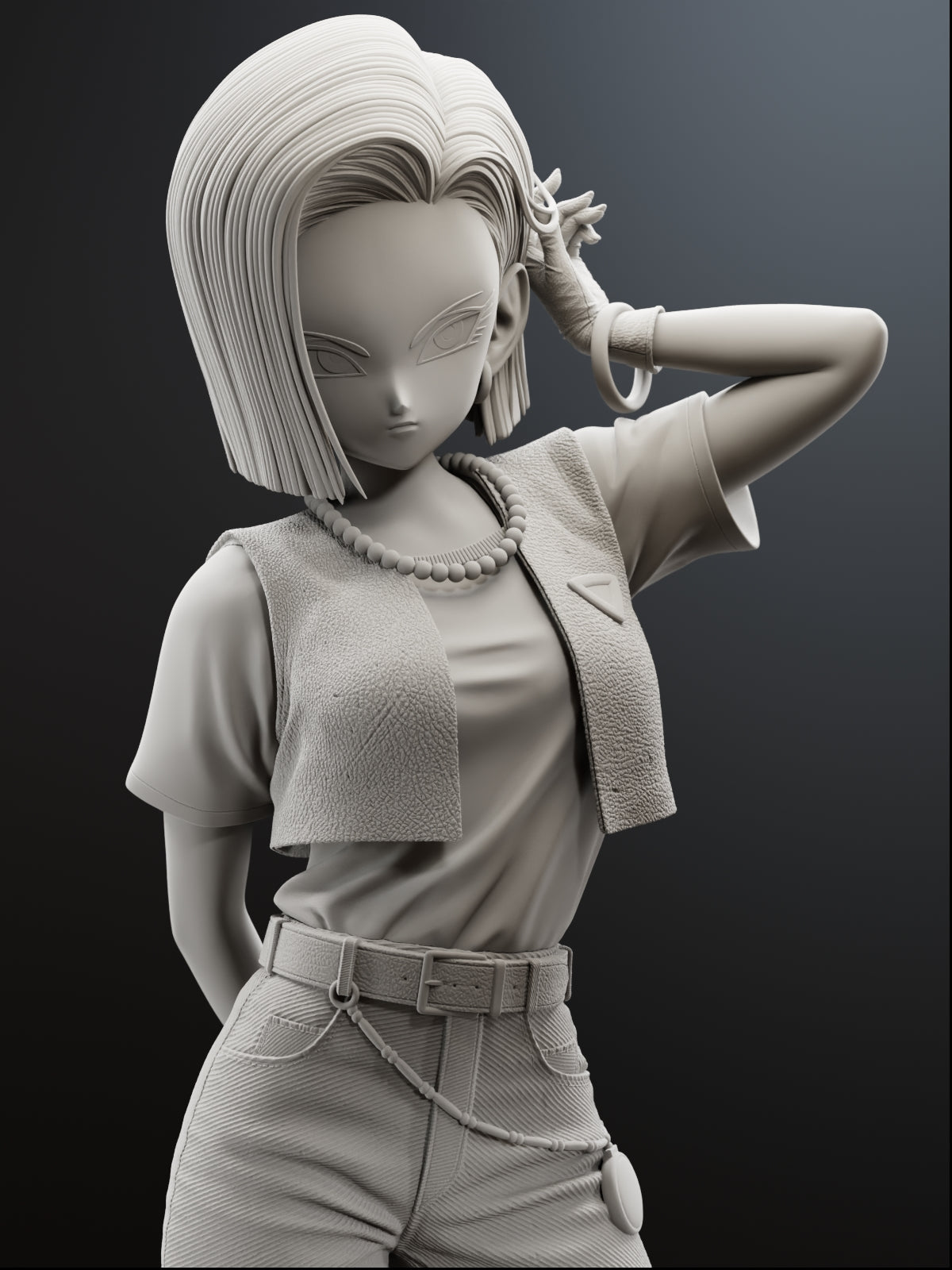 The Icy Android | Maximum Detailed 12K 3D Printed Figure – Monka Studios