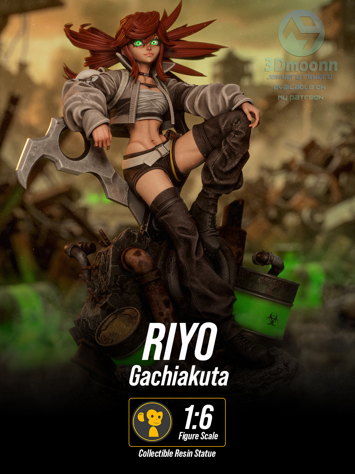 Sharp-Edged Cleaner | Maximum Detailed 12K 3D printed figure – Monka ...